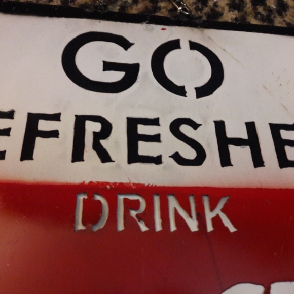 Coca Cola | Wall Decor | Retro Drink Coke Coca Cola Metal Hanging Sign ...